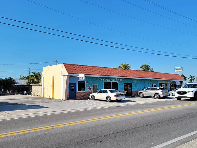 The Perfect Blend serves up island charm with a side of local flavor. Even the building looks like it's having more fun than most people.
