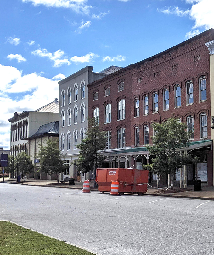 Downtown's historic brick buildings stand shoulder to shoulder, a testament to craftsmanship from an era when "built to last" wasn't just marketing speak.