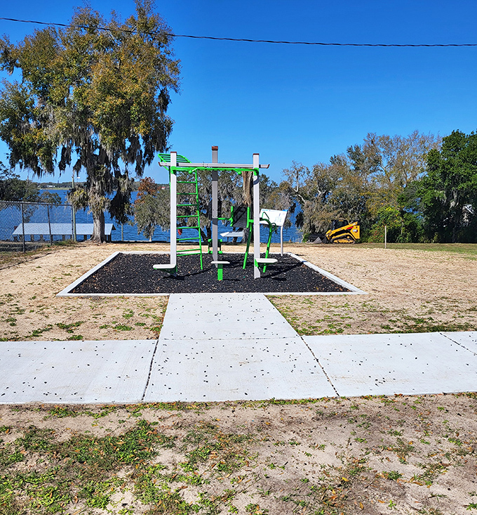 Who needs expensive gym memberships when Eagle Lake Park offers waterfront workouts with equipment that doesn't require a user manual or monthly fees?