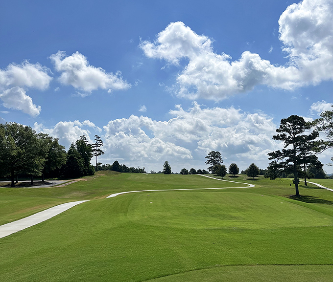 Under skies this blue, even a mediocre golf game becomes a memorable experience at Eagle's Nest Golf Course, where every swing comes with a view.
