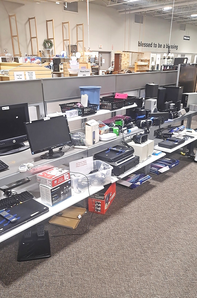 Technology gets its second act in the electronics section, where yesterday's gadgets await their encore performance.
