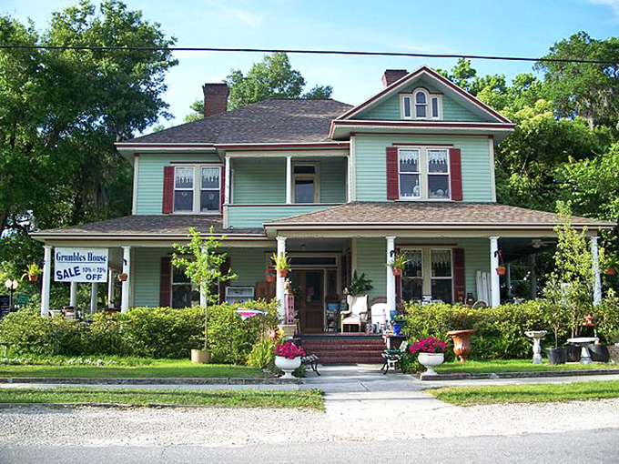 This mint-green Victorian charmer represents Dunnellon's affordable housing market, where historic homes often cost less than a studio apartment in Miami.