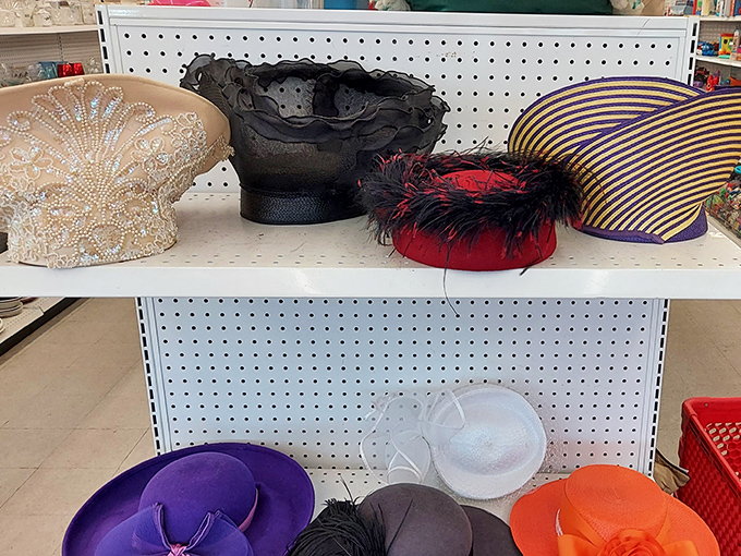These aren't just hats—they're personality pieces waiting to transform ordinary Oklahomans into mysterious strangers or garden party sophisticates.
