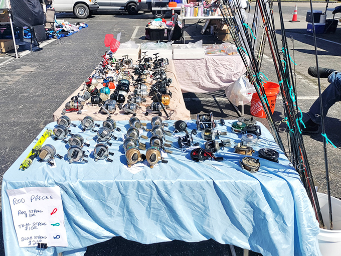 The fisherman's fantasy land. These reels have likely witnessed more "the one that got away" stories than a dating coach.