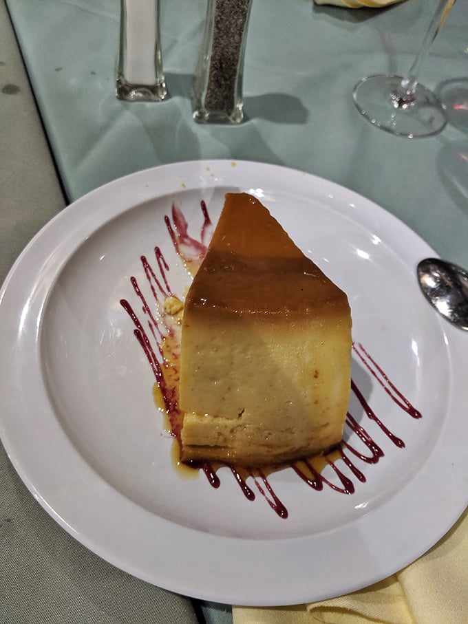 Flan so perfect it belongs in the Dessert Hall of Fame. That caramel sauce is performing a sweet symphony that your taste buds won't forget.