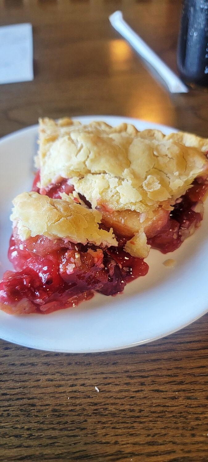 Pie that makes you understand why people used to cool these things on windowsills &ndash; a perfect marriage of flaky crust and berry filling.