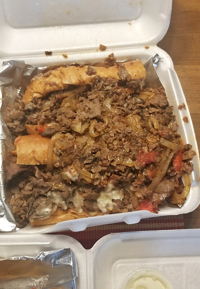 The French Dip that launched a thousand napkins. That glistening meat and those caramelized onions are practically begging to be devoured.