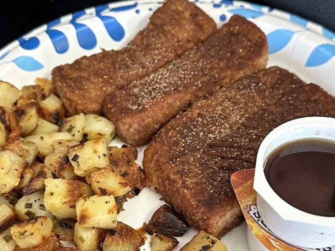 Scrapple lovers, rejoice! Those perfectly seasoned potatoes and cinnamon-dusted French toast slices are the breakfast equivalent of winning the lottery without having to share.