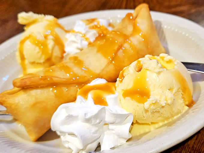 Fried cheesecake: because someone decided regular cheesecake wasn't indulgent enough, and we should thank them daily.