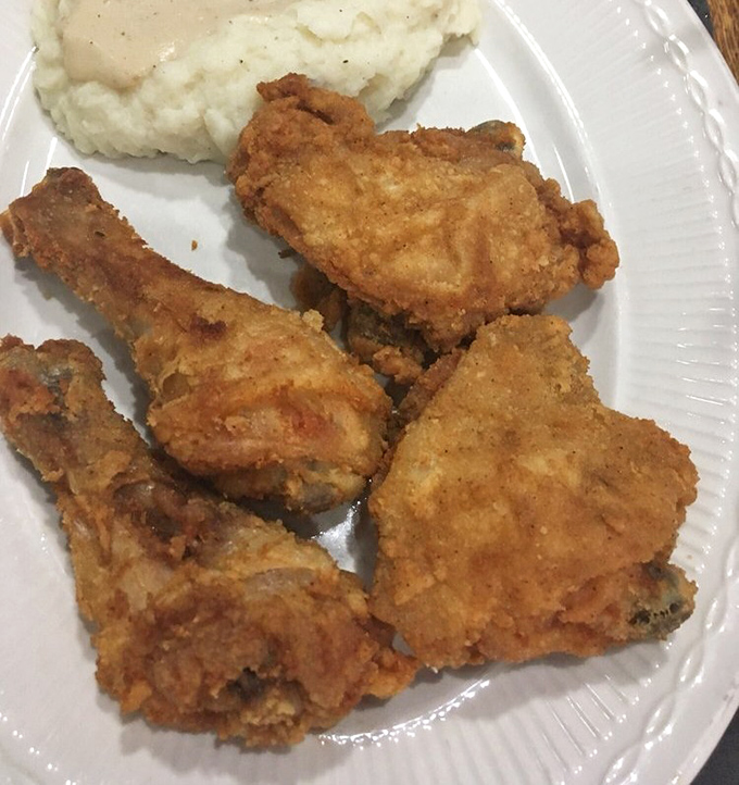 Fried chicken so perfectly golden, it belongs in Fort Knox. Crispy outside, juicy inside&mdash;the way the chicken gods intended.