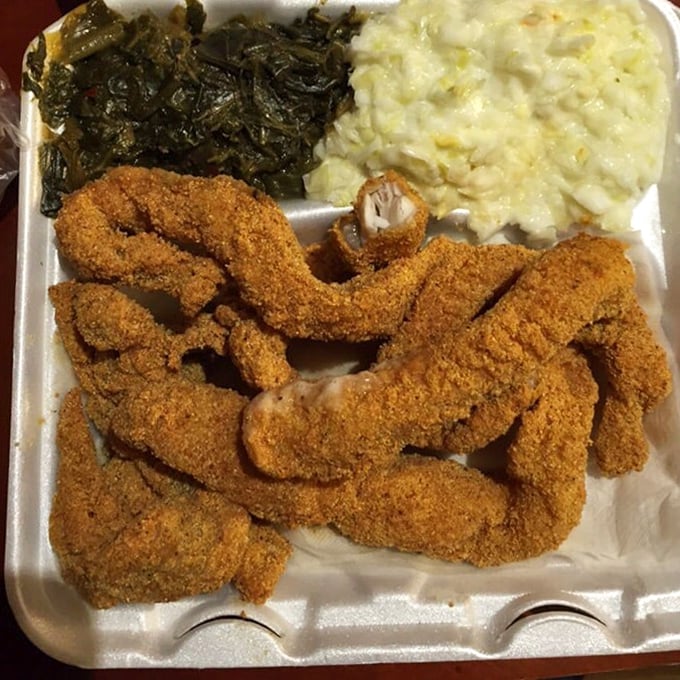 This isn't just fried catfish &ndash; it's edible art. Perfectly seasoned, expertly fried, and served alongside classic sides that complete this soul-satisfying masterpiece.
