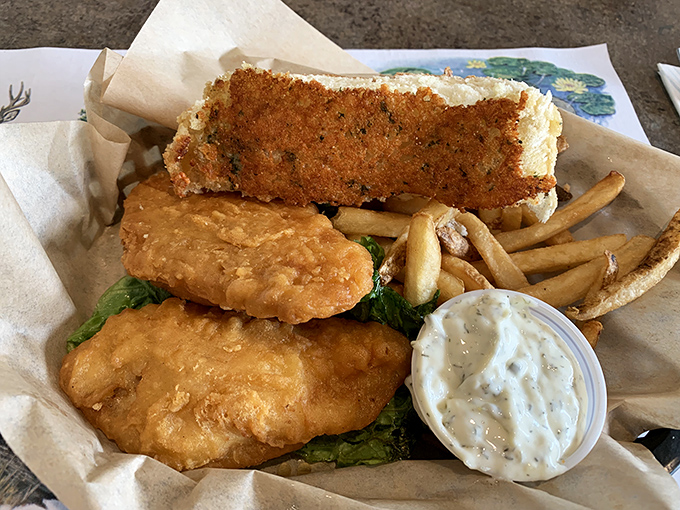 Fried chicken that makes Colonel Sanders nervous. That tartar sauce isn't just a condiment&mdash;it's the perfect dance partner.