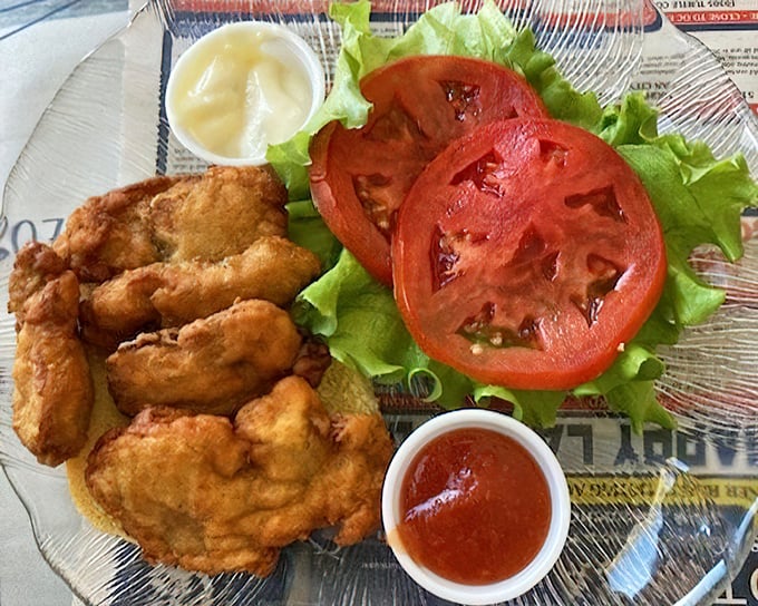 A sandwich that requires both hands and possibly a nap afterward&mdash;fried oysters so plump they're practically bursting from the bread.