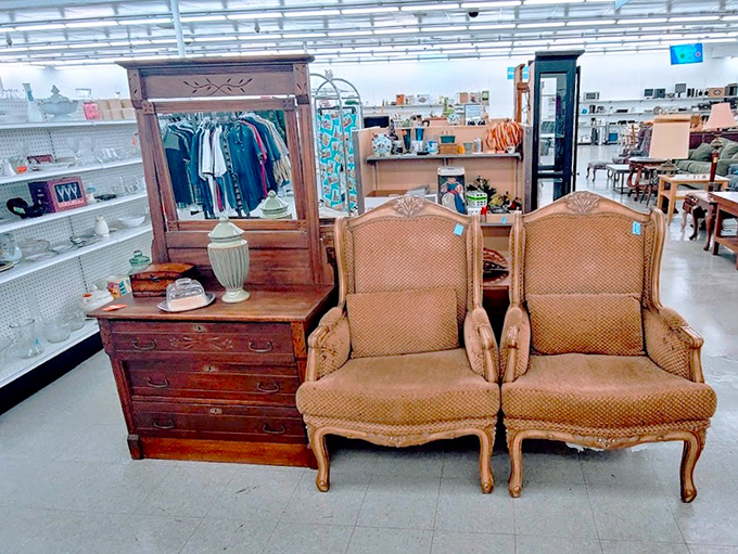 Elegant seating that whispers of dinner parties past. These chairs have heard fascinating conversations and are ready for yours.