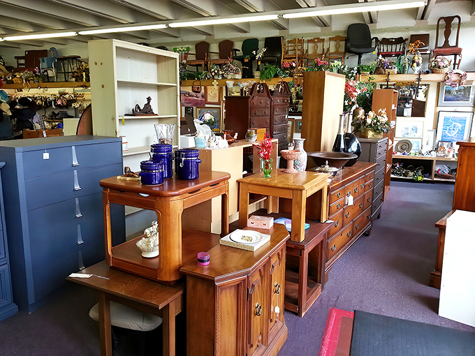 Mid-century meets country charm in this furniture section, where every piece silently whispers, "Take me home and make me Instagram-worthy."