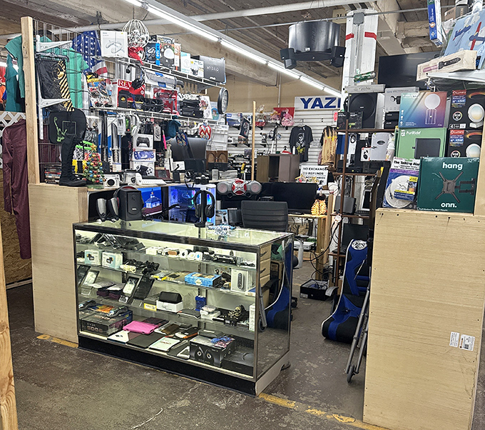 The gadget guru's paradise, where yesterday's innovations meet today's curiosity. That speaker system probably remembers when MTV actually played music videos.