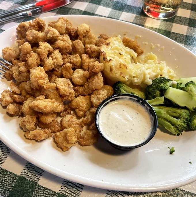 Gator bites: When in Florida, eat as the Floridians do! These golden nuggets of local flavor come with sides that complement rather than compete.