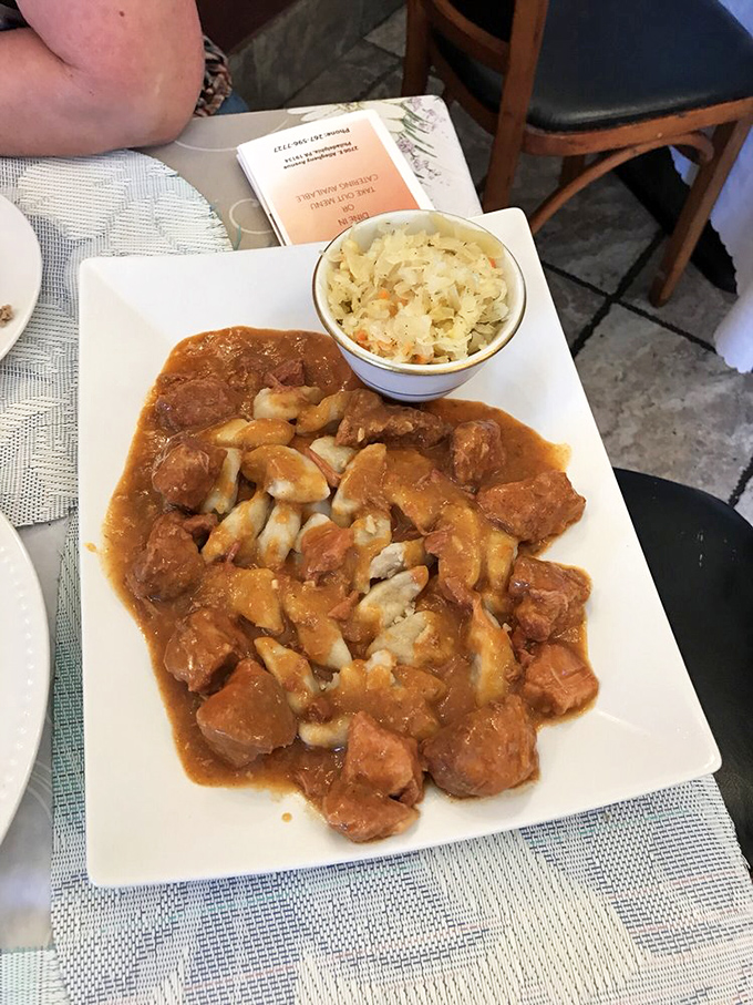 This goulash brings Hungarian comfort to your table, loaded with tender meat that's been simmering toward absolute perfection.