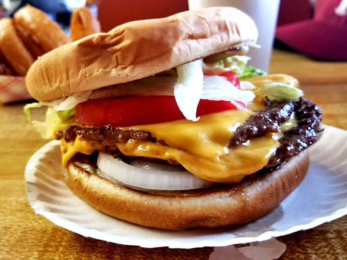 The grilled cheeseburger doesn't need to show off&mdash;melted American cheese embracing a hand-formed patty with all the warmth of a Southern welcome.