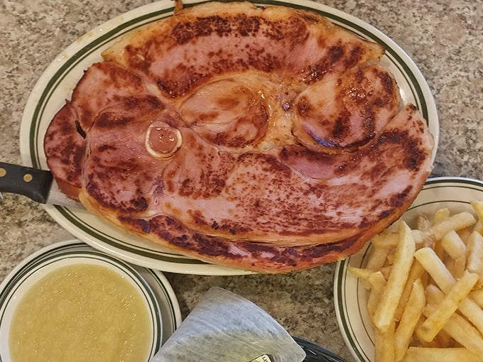 That ham steak could double as a welcome mat&mdash;generous portions that remember when diners actually fed people.