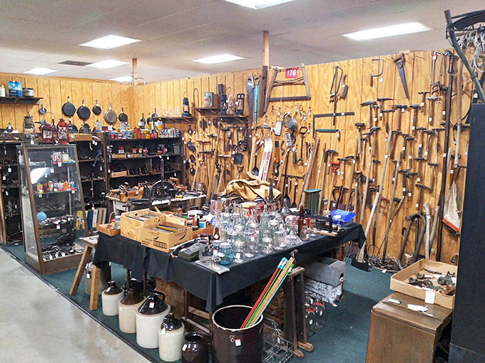 The tool wall that would make your grandfather weep with joy. Each implement tells the story of American craftsmanship and ingenuity.