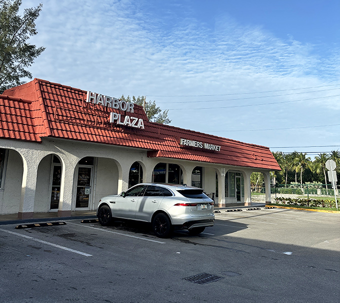 Harbor Plaza's red-roofed charm houses local treasures and fresh produce &ndash; proof that not all Florida shopping needs a mega-mall.