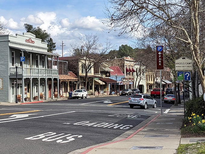 Historic buildings line the main drag, their facades like faces with character lines earned through 170 years of California history.