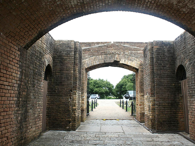 History you can touch. Fort Gaines' brick archways frame a portal to the past, where Civil War soldiers once stood watch over Mobile Bay.