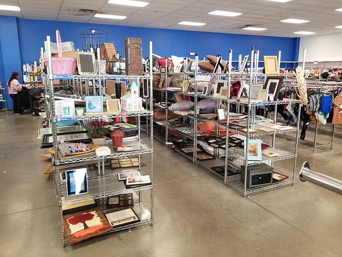 Home d&eacute;cor paradise where picture frames, baskets and knickknacks patiently wait for someone to say, "That's exactly what my mantel needs!"