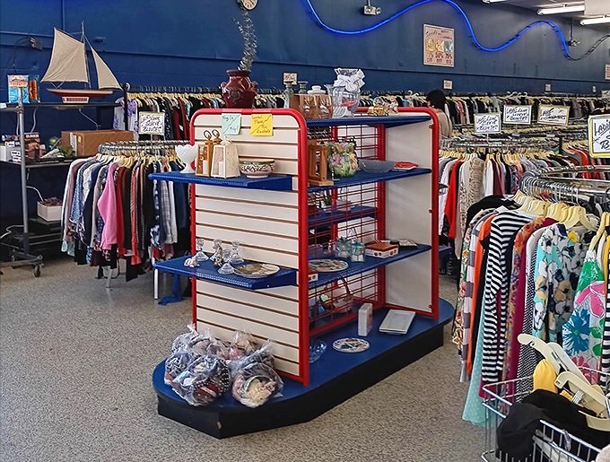 Nautical decor meets vintage fashion&mdash;this corner feels like raiding the prop room of a Wes Anderson film.