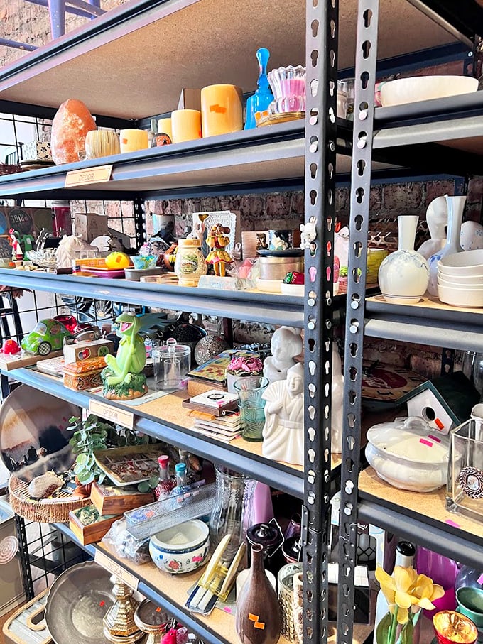 These shelves tell a thousand stories &ndash; each salt shaker, figurine and candlestick waiting for the next chapter in its object biography.