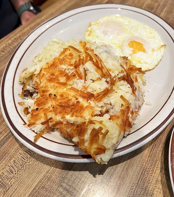 Golden hash browns with the perfect crisp-to-tender ratio&mdash;the supporting actor that often steals the breakfast show.