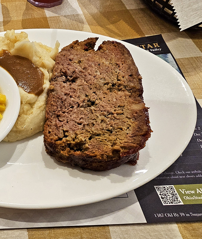 Meatloaf that would make your grandmother simultaneously proud and jealous. Those mashed potatoes are stealing the show again!
