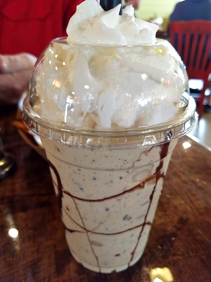 This milkshake with its dome of whipped cream isn't just a drink &ndash; it's a commitment, a relationship, possibly a life partner.