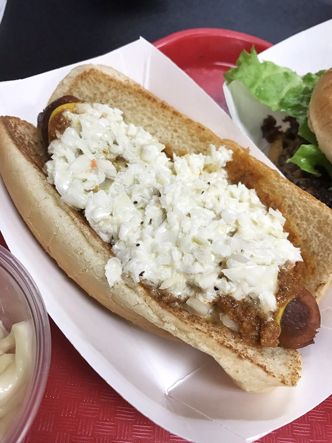 Hot dogs elevated to an art form with a mountain of toppings&mdash;proof that sometimes more really is more when it comes to comfort food.