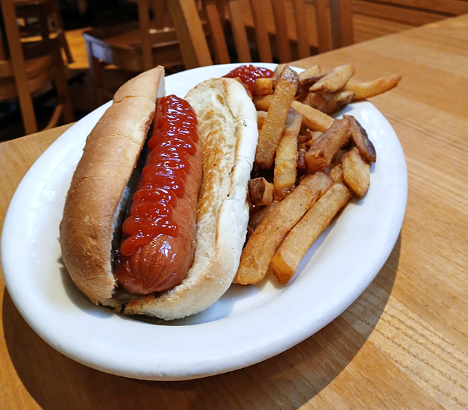 The classic hot dog gets the Tommy's treatment, proving that sometimes the simplest pleasures are the most reliable friends.