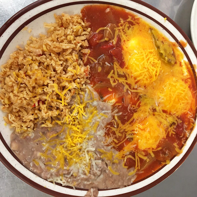 A fiesta of flavors that bridges Mexican tradition with American diner comfort&mdash;this plate doesn't know state borders.