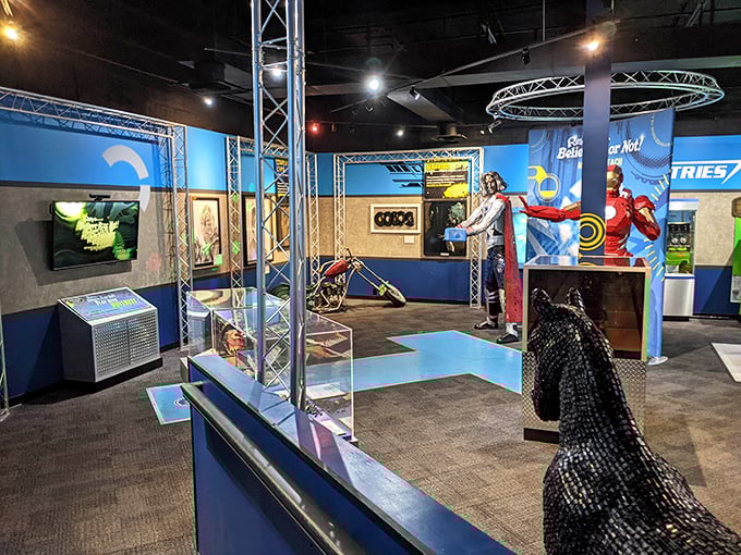 The museum's modern design elements create a perfect backdrop for its ancient oddities. Like a time-traveler's living room decorated with cosmic flair.