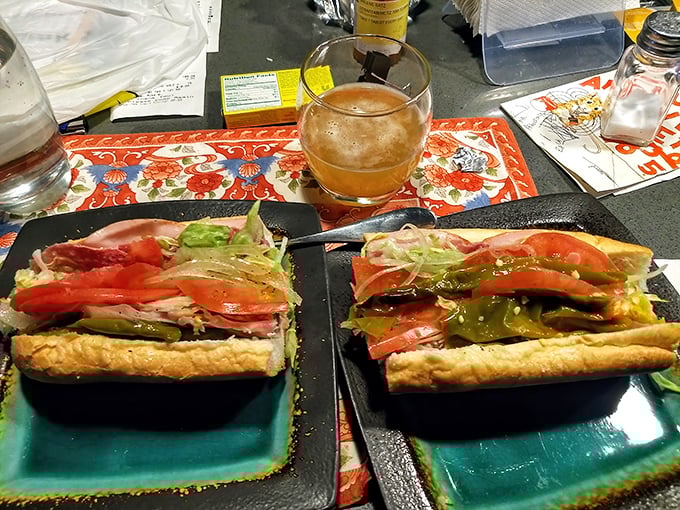 Two hoagies ready for their close-up. In Philadelphia, this isn't just lunch &ndash; it's a cultural institution with Italian roots.