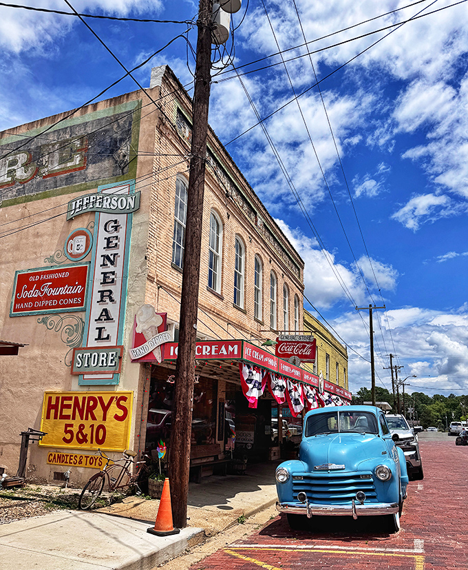 That vintage blue Chevy parked outside Jefferson General Store isn't a prop &ndash; it's just part of the authentic time-travel experience that comes with every ice cream cone.