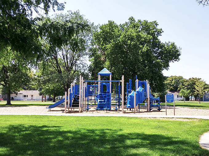 This playground sits empty now, but come summer it transforms into Sterling's version of Disney World&mdash;just with significantly shorter lines and zero $25 churros.