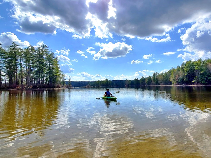 Kayaking here is like gliding through a living postcard, where each paddle stroke takes you deeper into serenity and farther from your inbox.