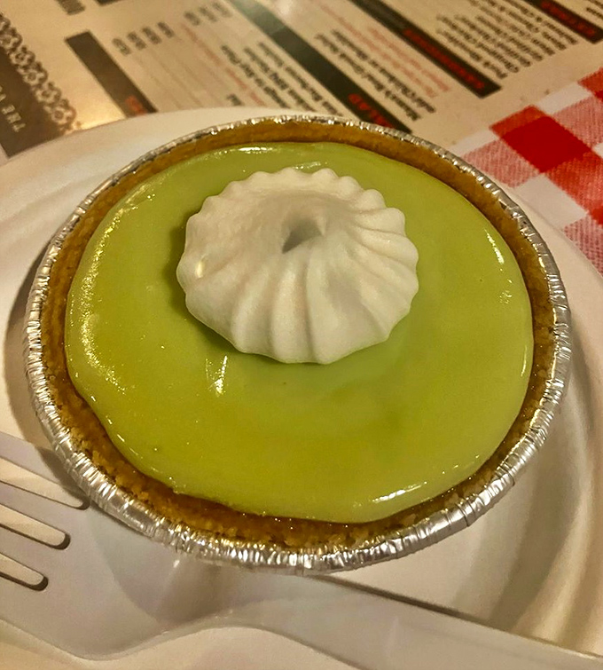 A slice of key lime pie that cuts through the richness of barbecue like a cool breeze on a Memphis summer day.
