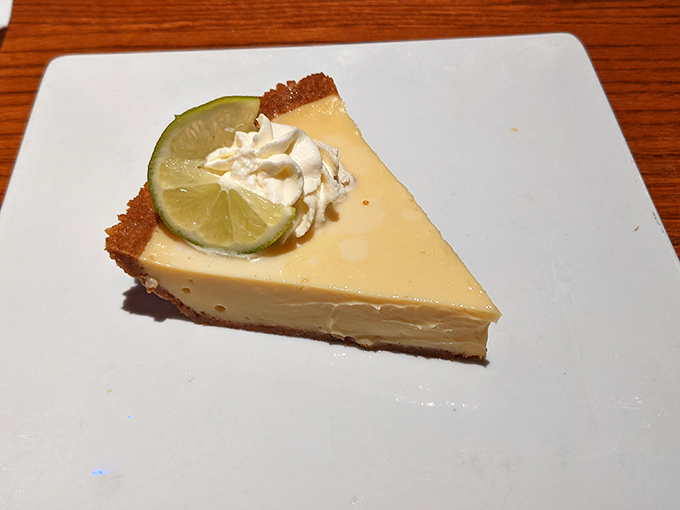 Key lime pie that strikes the perfect balance between sweet and tart. That graham cracker crust deserves its own fan club.