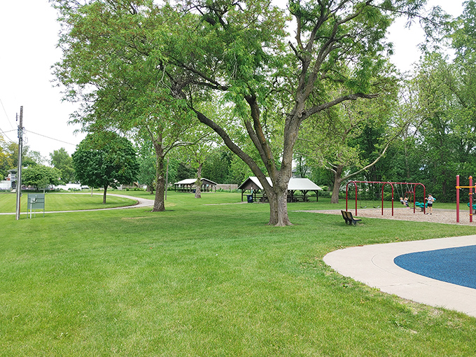 Kimberly Park offers that increasingly rare commodity – open green space where kids can play without parents hovering like anxious helicopters.