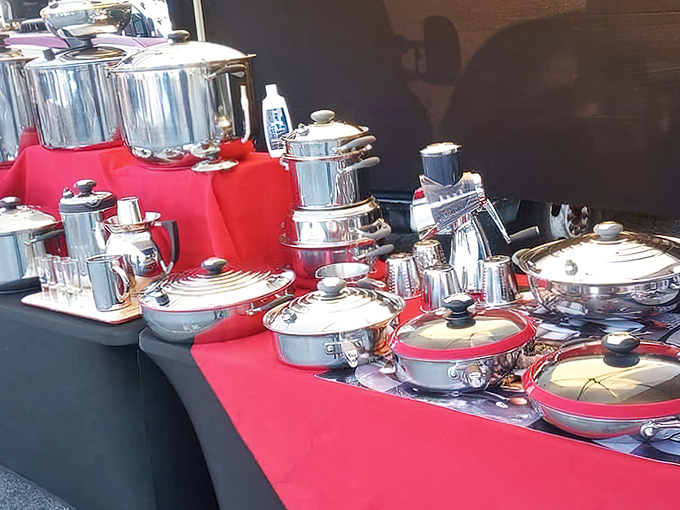 Mid-century kitchenware gleaming in the California sun. Grandma would recognize these pots and pans&mdash;they built meals that Instagram could only dream of capturing.