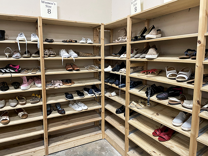 Cinderella had one glass slipper; here you'll find hundreds of potential perfect fits. The women's shoe section is organized by size for efficient browsing.