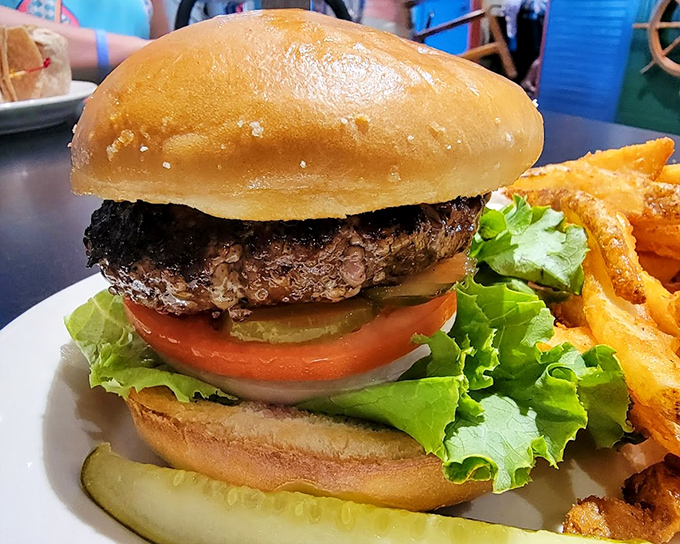 Not in a seafood mood? The Lake Erie Monster Burger steps up to the plate with a hand-formed patty and garden-fresh toppings that might make you temporarily forget about fish.