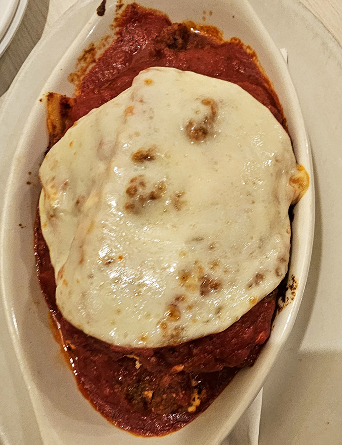 Lasagna that doesn't just sit on the plate&mdash;it lounges, confident in its cheese-pulling, sauce-dripping magnificence.