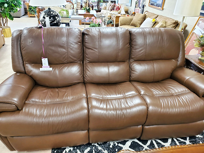 This leather sofa hasn't just been gently used&mdash;it's been properly introduced to the art of relaxation and is ready to continue its legacy.